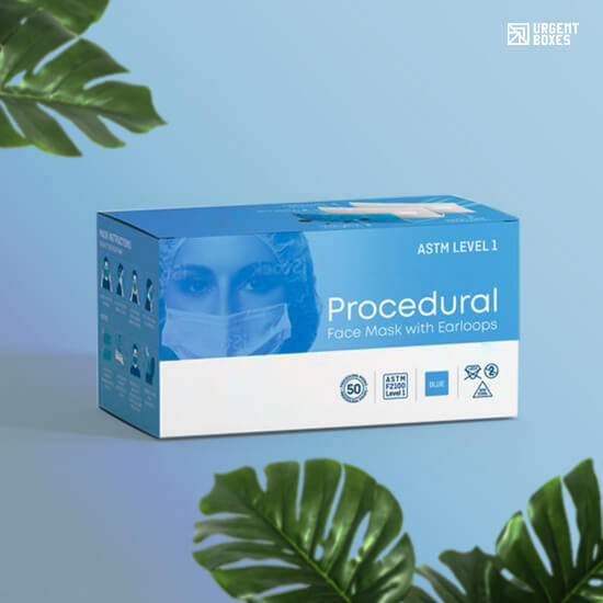 Get Custom Surgical Printed Face Masks Boxes at UrgentBoxes